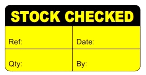 stock checked labels - Packaging Products Online