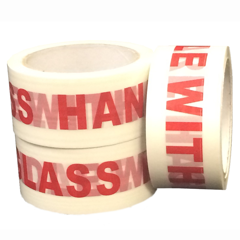 Glass Handle With Care Printed Packaging Tape - Packaging Products Online